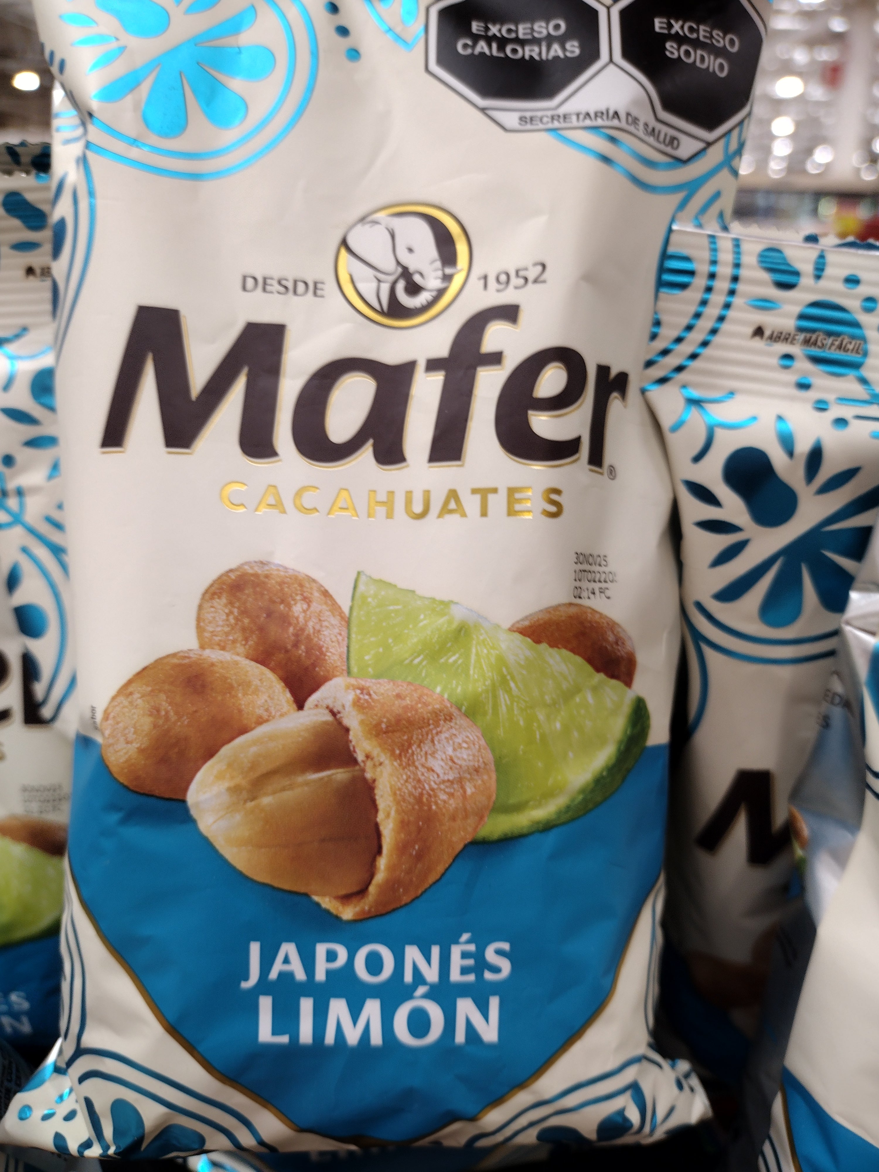MAFER CACAHUATE JAPONES CON LIMON / JAPANESE PEANUTS WITH LIME - 4 BIG ...